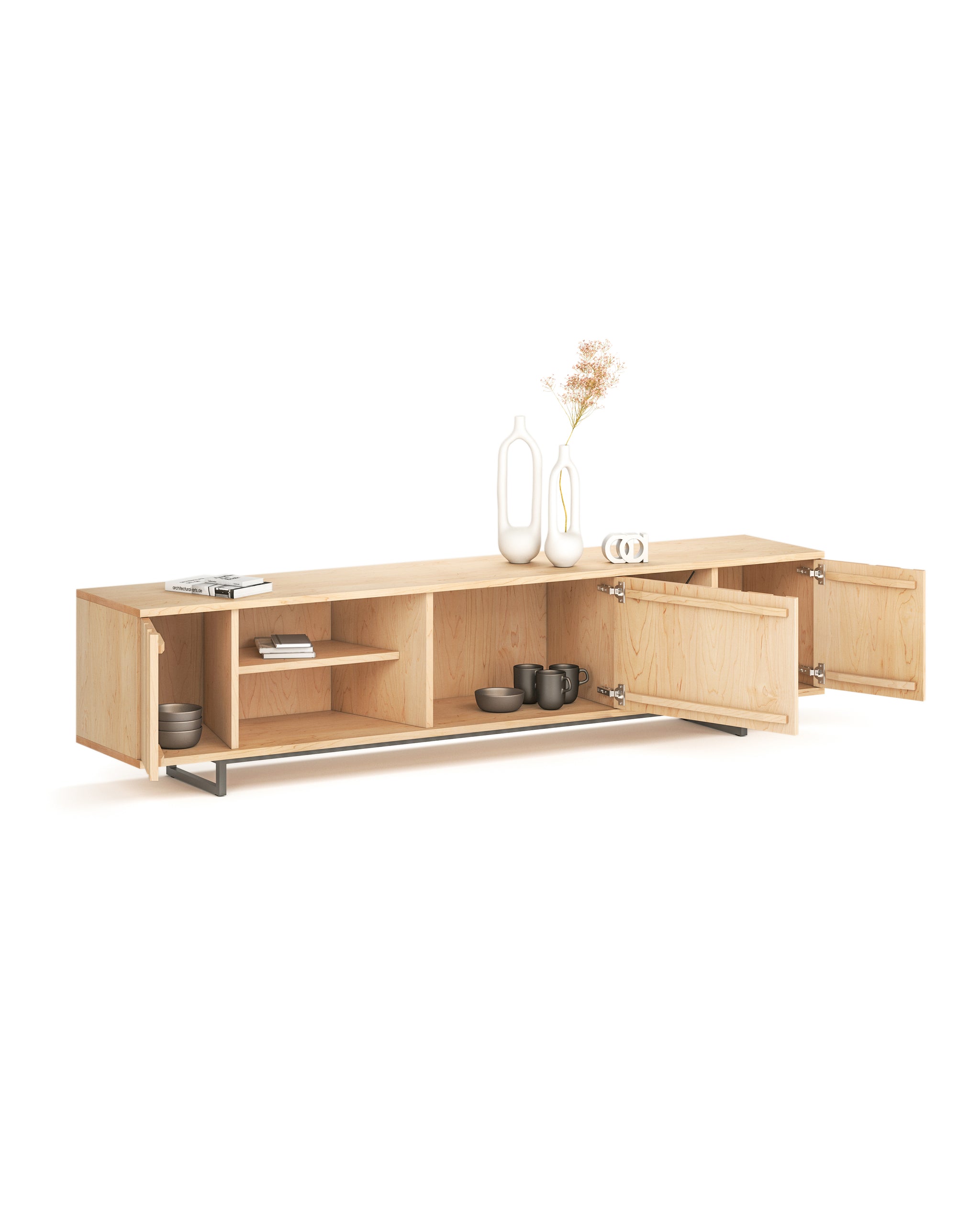 Großes Lowboard – Modernes Massivholzdesign – Redwood Möbelmanufaktur